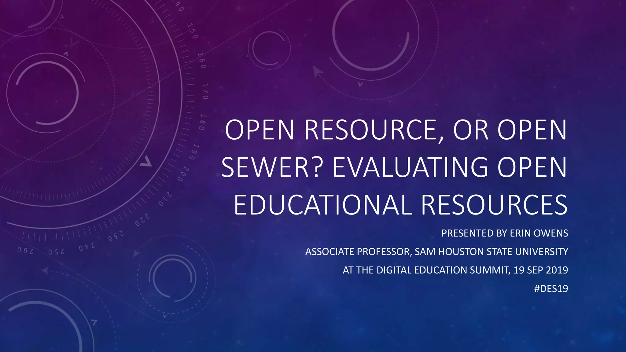 Open Resource, or Open Sewer? Evaluating Open Educational Resources | PPTX | Education