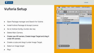 Introduction to Unity and Vuforia for Augmented reality and image tracking | PPT
