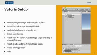 Introduction to Unity and Vuforia for Augmented reality and image ...