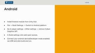 Introduction to Unity and Vuforia for Augmented reality and image tracking | PPT