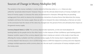 Determinants of Money Supply and Noney Multiplayer Process | PDF