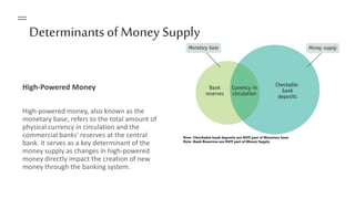 Determinants of Money Supply and Noney Multiplayer Process | PDF