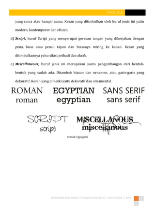 Desain Grafis Percetakan menerapkan typografi sesuai media | PDF