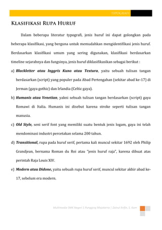 Desain Grafis Percetakan menerapkan typografi sesuai media | PDF