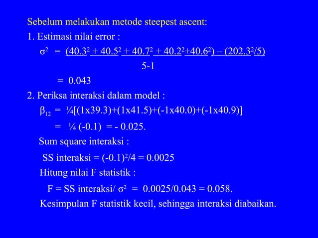 PPT perancangan proses menggunakan metode RSM | PPT