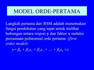 PPT perancangan proses menggunakan metode RSM | PPT