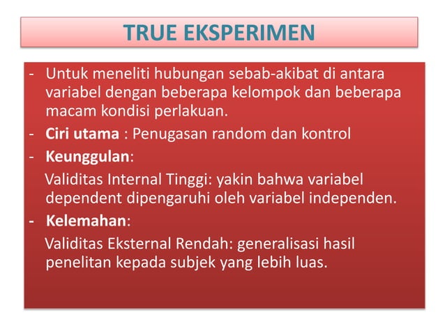 Desain penelitian-eksperimen | PPTX
