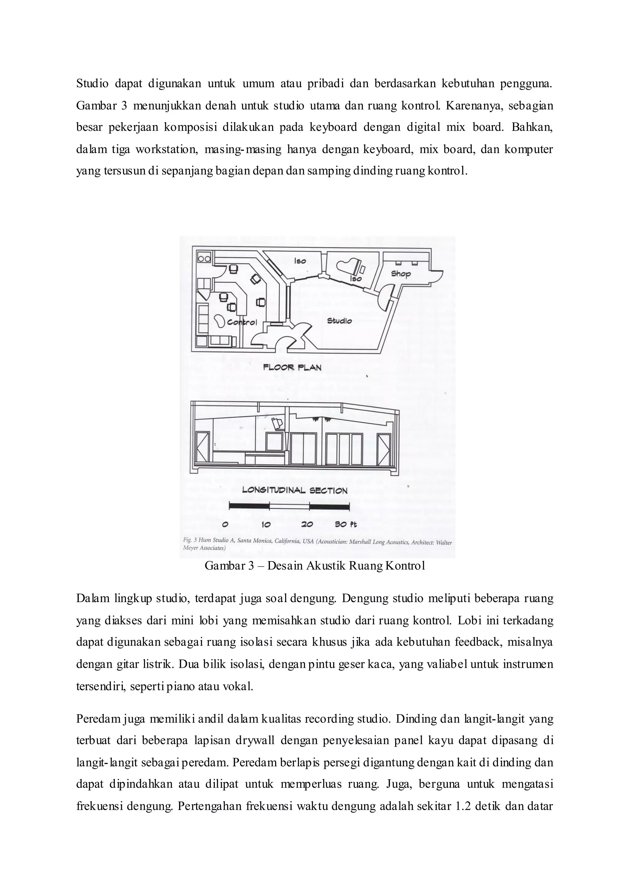 Desain akustik pada studio musik atau studio musik rumah | PDF