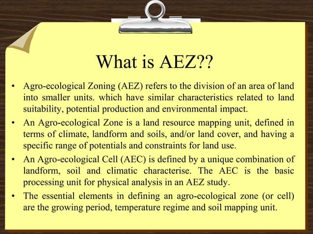 Agro Ecological Zones | PPTX