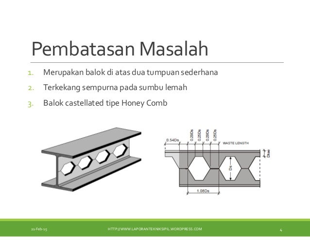 Desain balok castellated