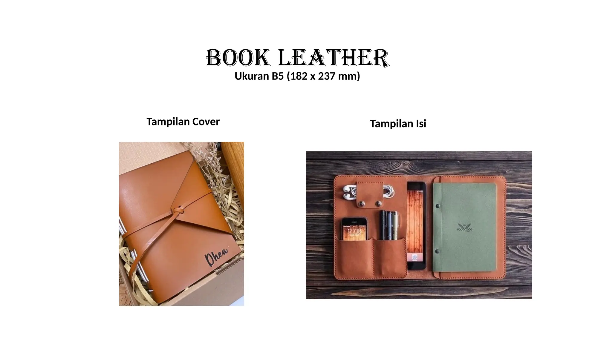 Desain Book & Card Leather good for estetic | PPTX