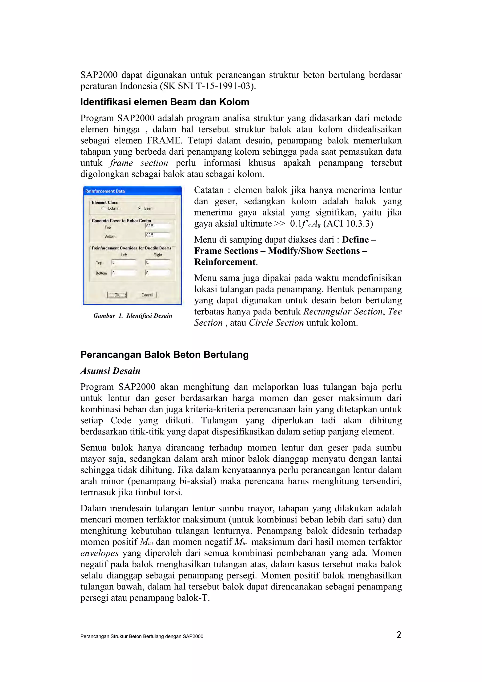 Desain dng sap2000 | PDF