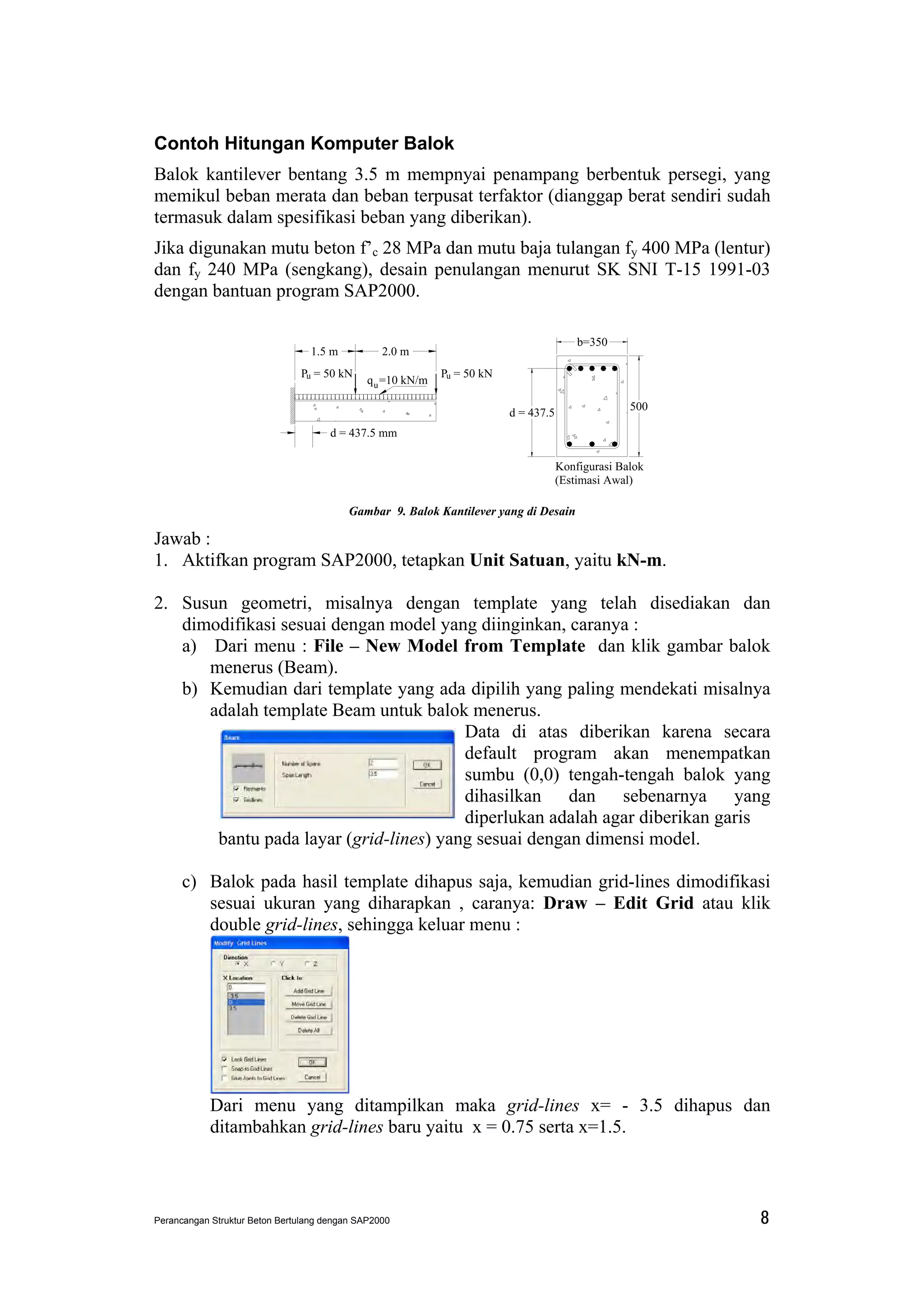 Desain dng sap2000 | PDF