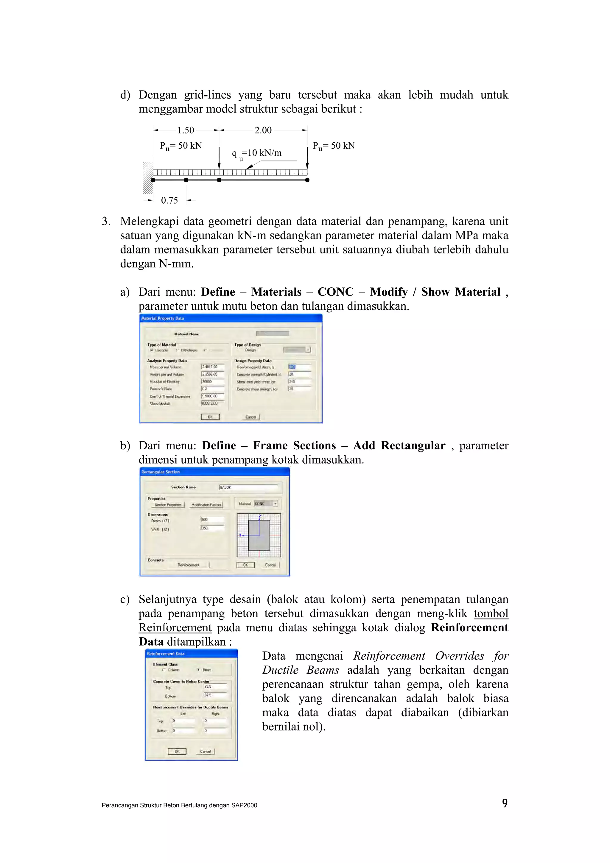 Desain dng sap2000 | PDF