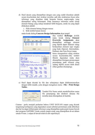 Desain dng sap2000 | PDF