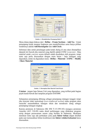 Desain dng sap2000 | PDF