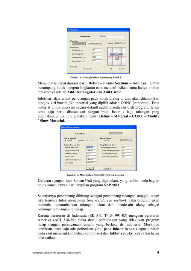 Desain dng sap2000 | PDF