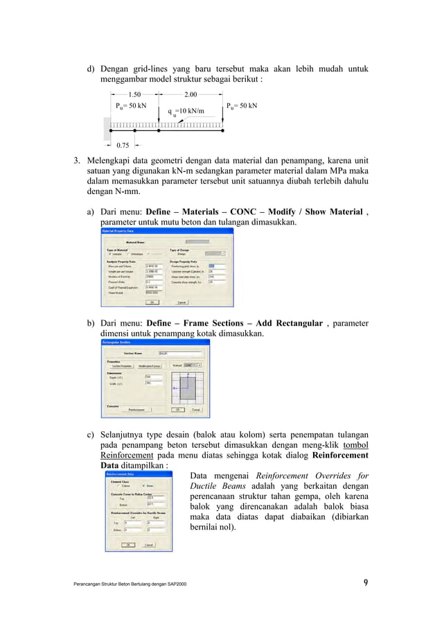 Desain dng sap2000 | PDF