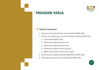 Desain Kegiatan World Muslim Scout Jambore 2025 | PDF