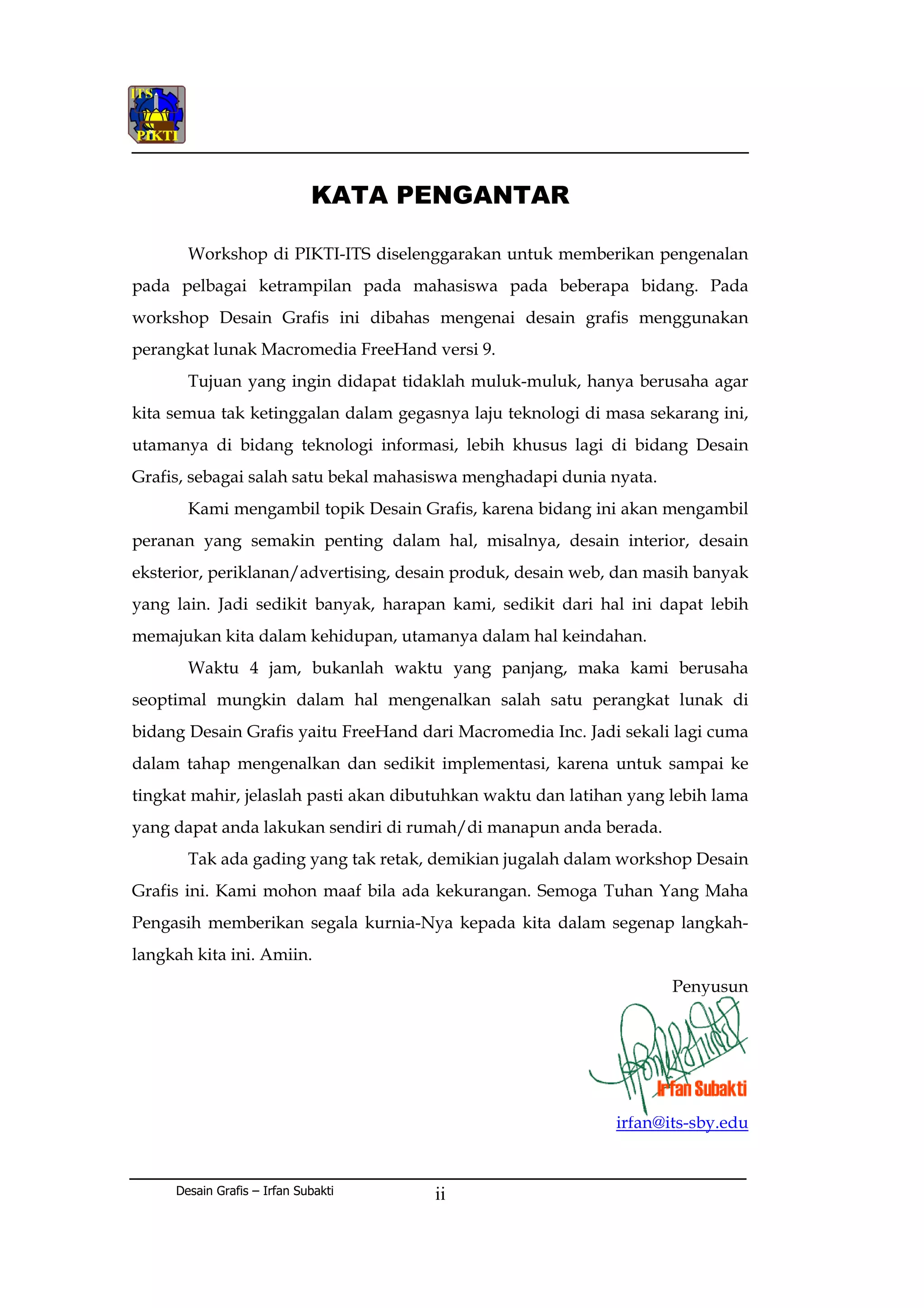 Desain grafis dengan macromedia freehand 9 | PDF
