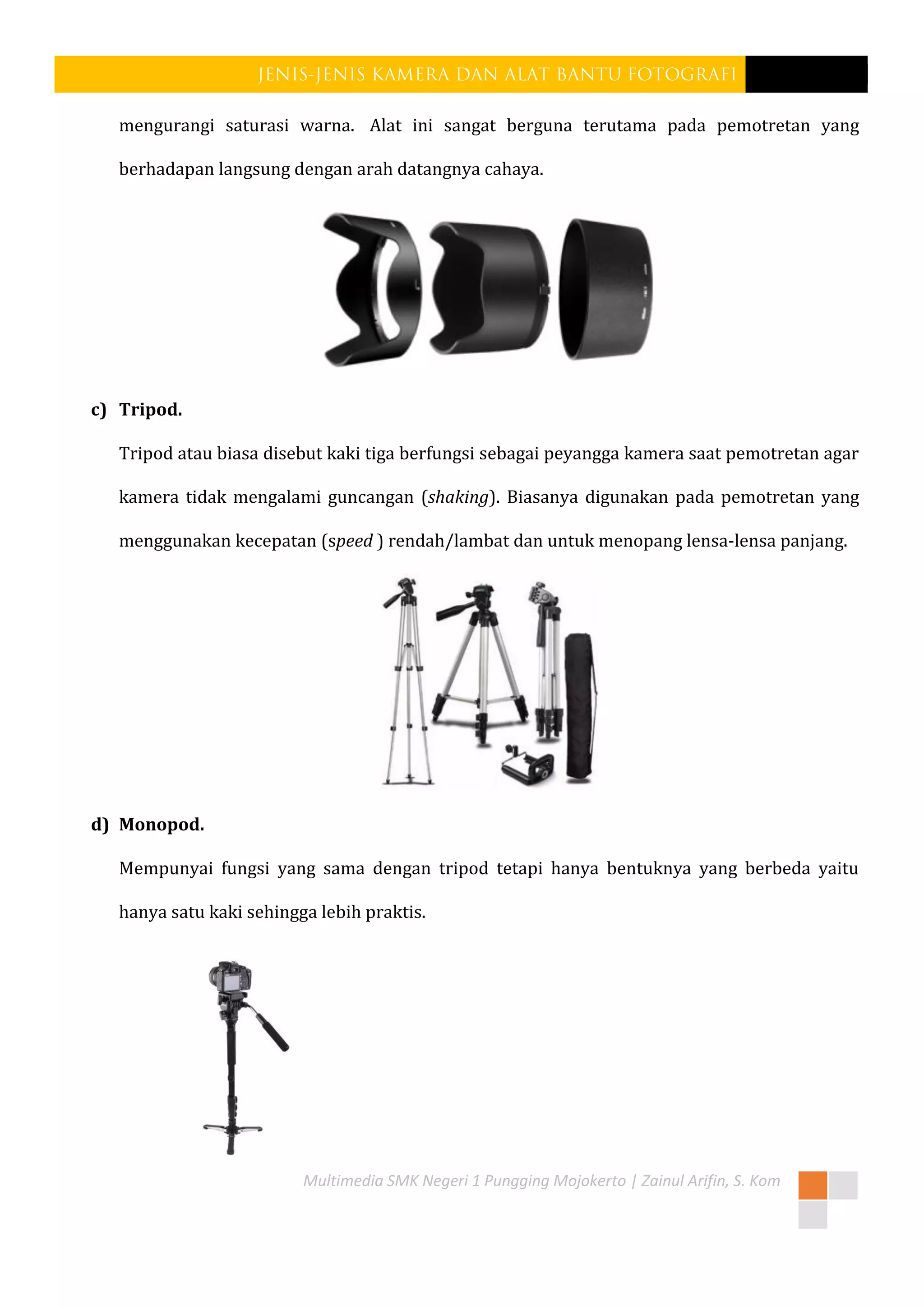 Desain grafis percetakan memahami jenis jenis kamera dan alat bantu ...