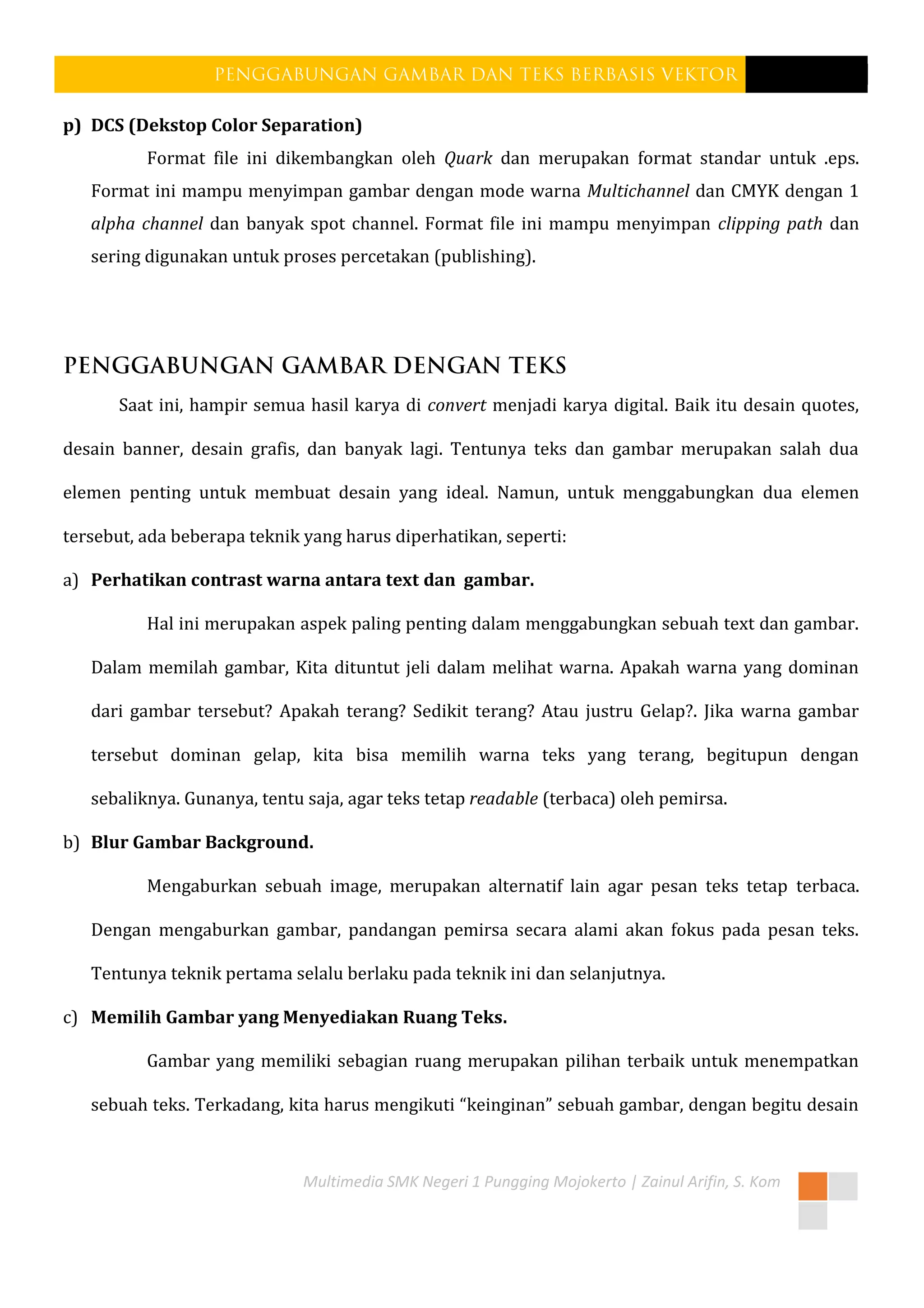 Desain Grafis Percetakan menerapkan penggabungan gambar dan teks ...