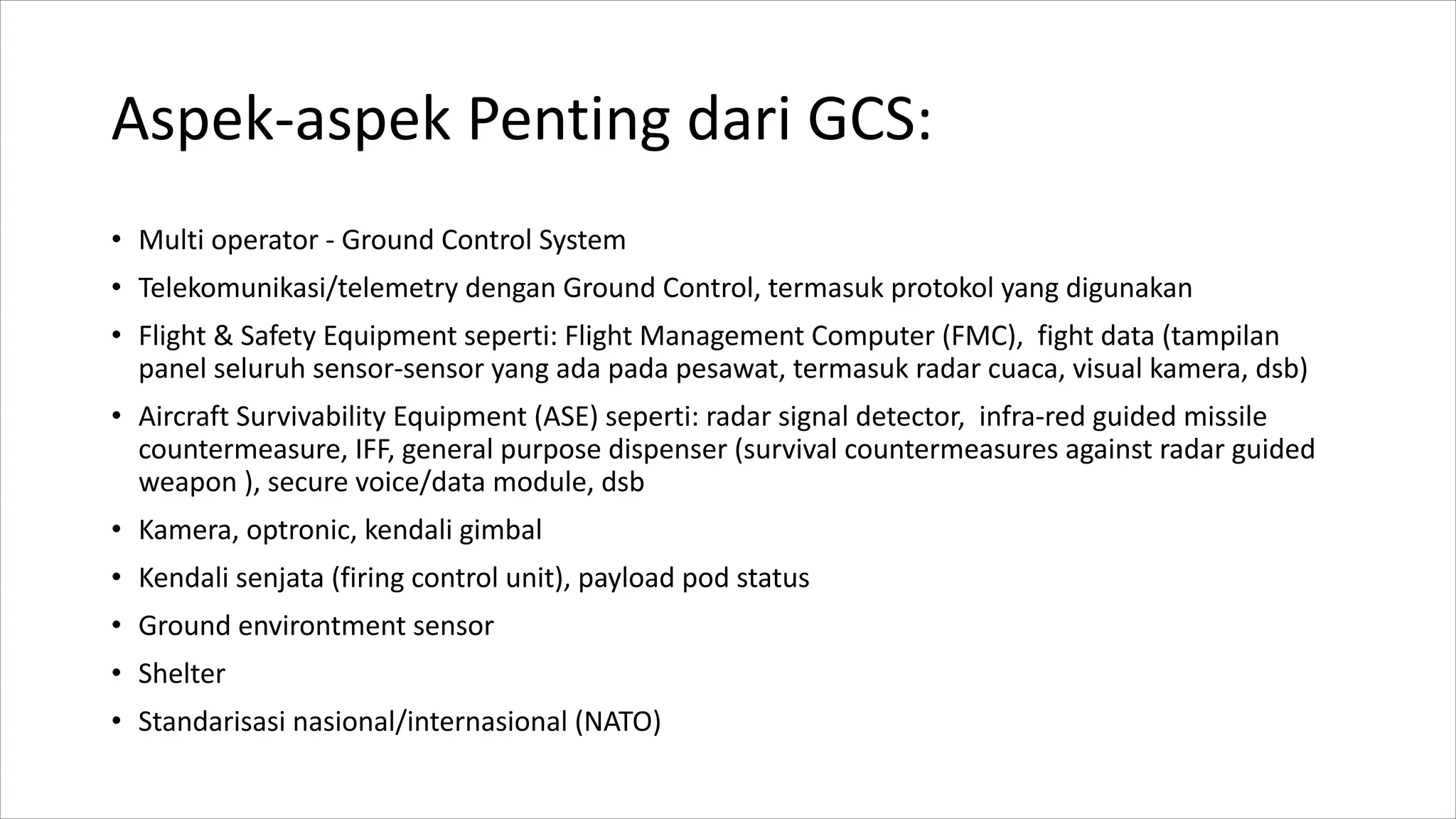 Desain ground control & Sistem Pendukung untuk Male UAV/UCAV | PDF