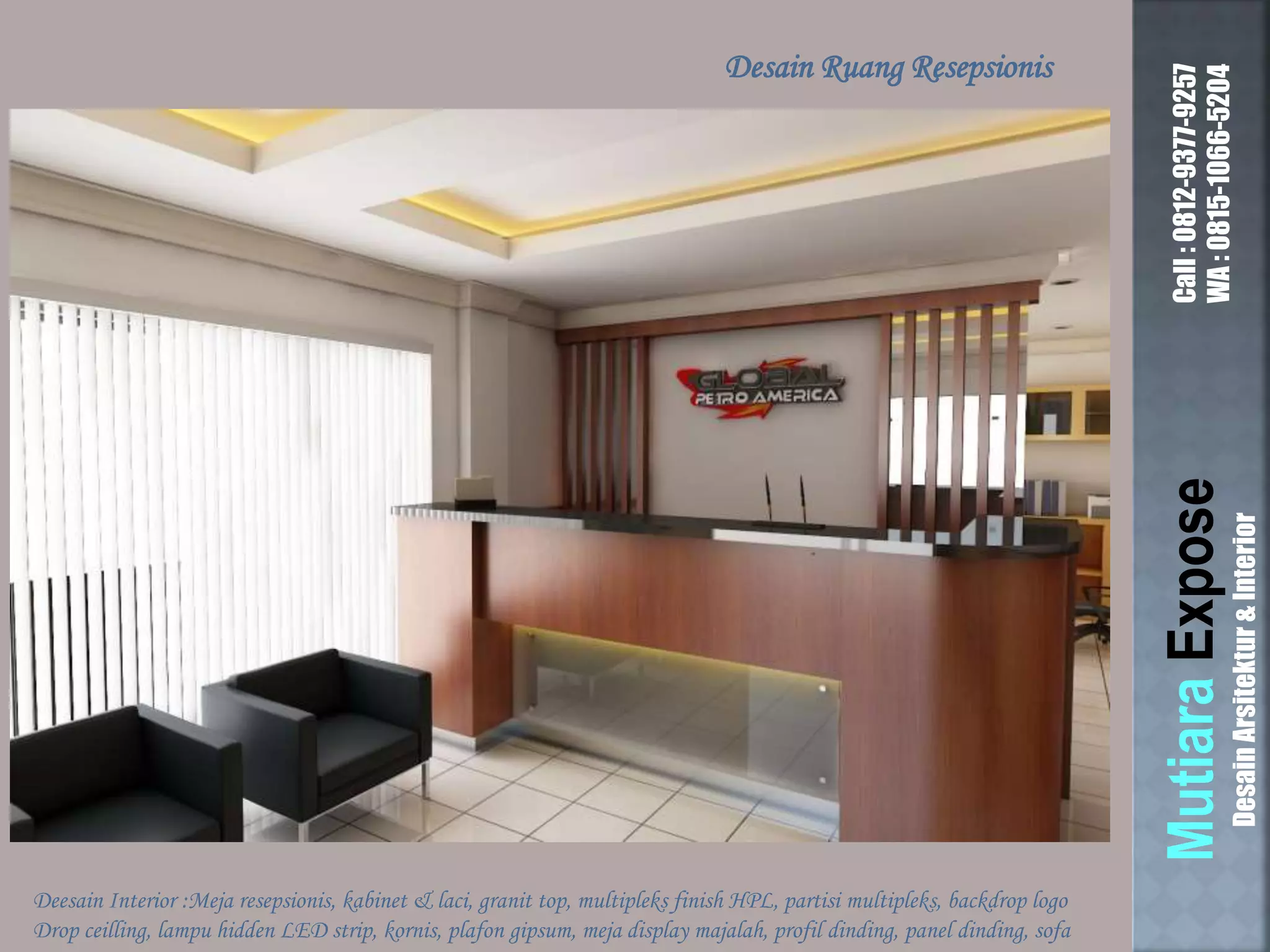 Desain interior kantor global petro america | PPTX