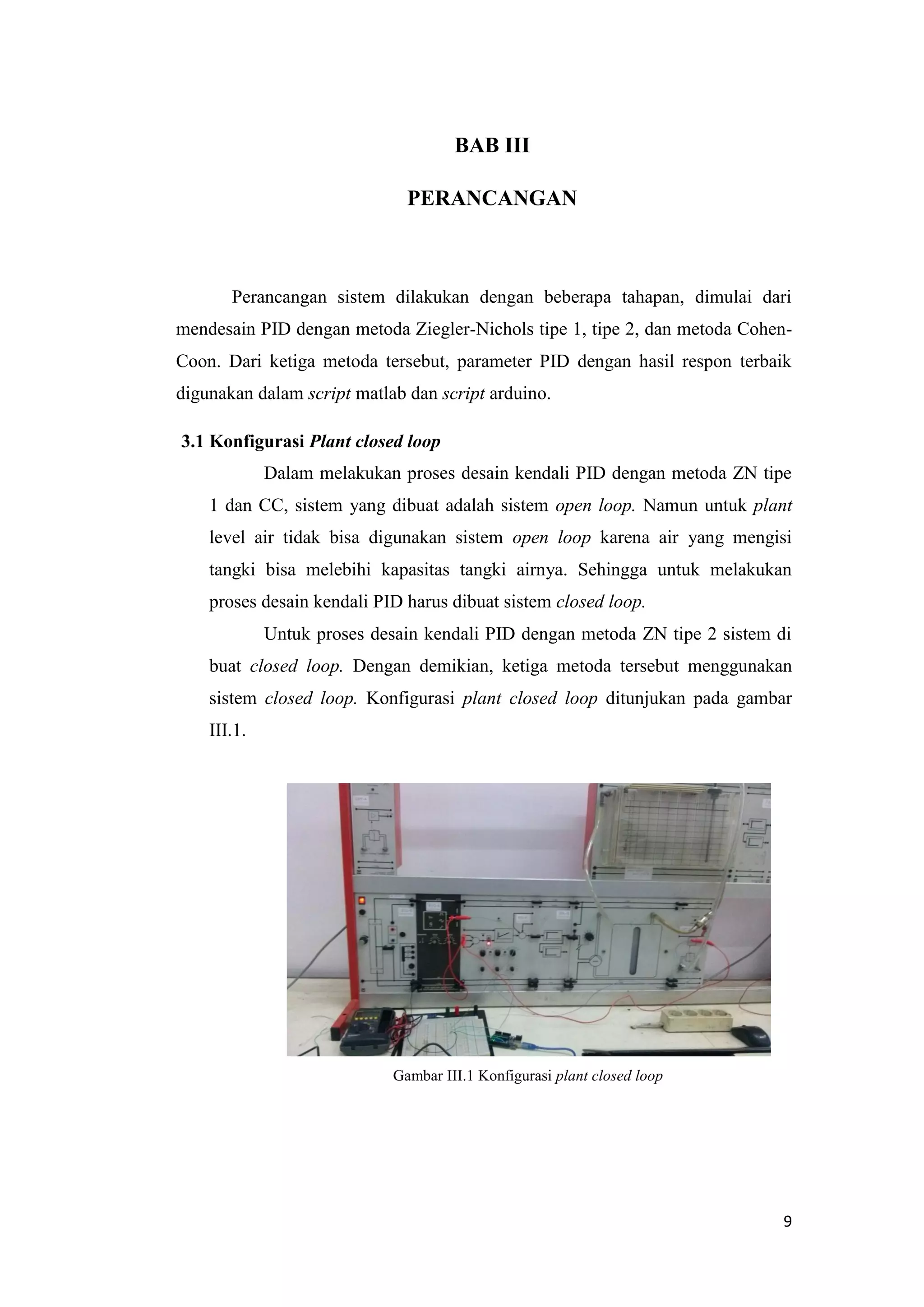 DESAIN KENDALI PID DENGAN METODA ZIEGLER-NICHOLS DAN COHEN-COON MENGGUNAKAN MATLAB DAN ARDUINO ...