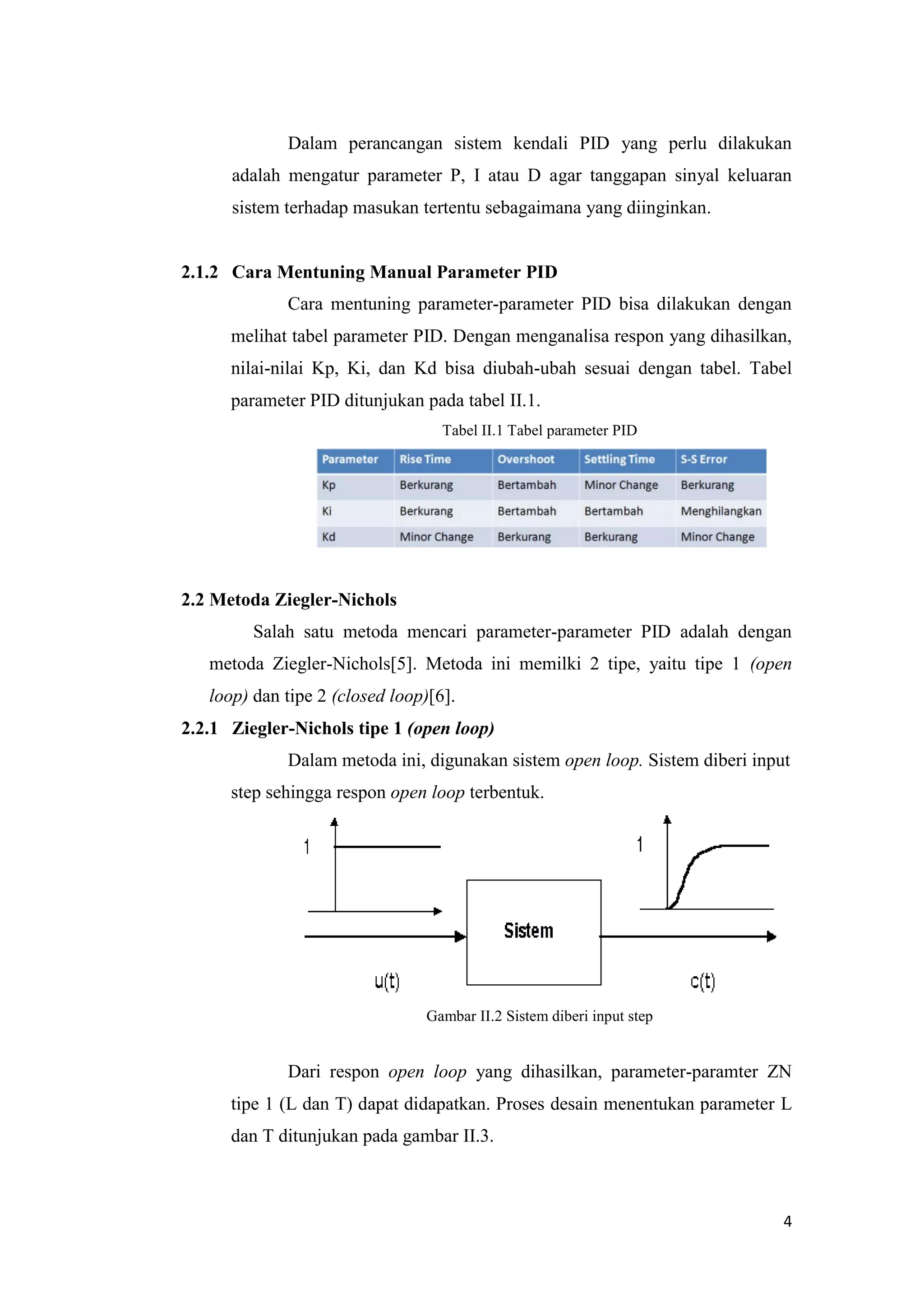 DESAIN KENDALI PID DENGAN METODA ZIEGLER-NICHOLS DAN COHEN-COON MENGGUNAKAN MATLAB DAN ARDUINO ...