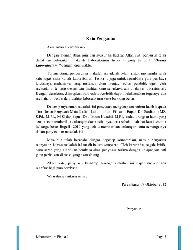 Desain laboratorium | DOCX