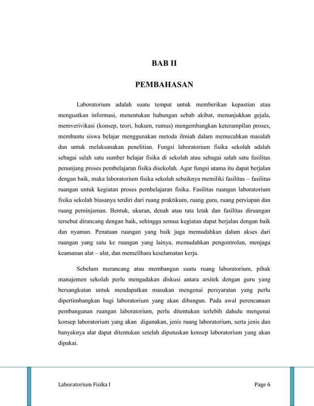 Desain laboratorium | DOCX