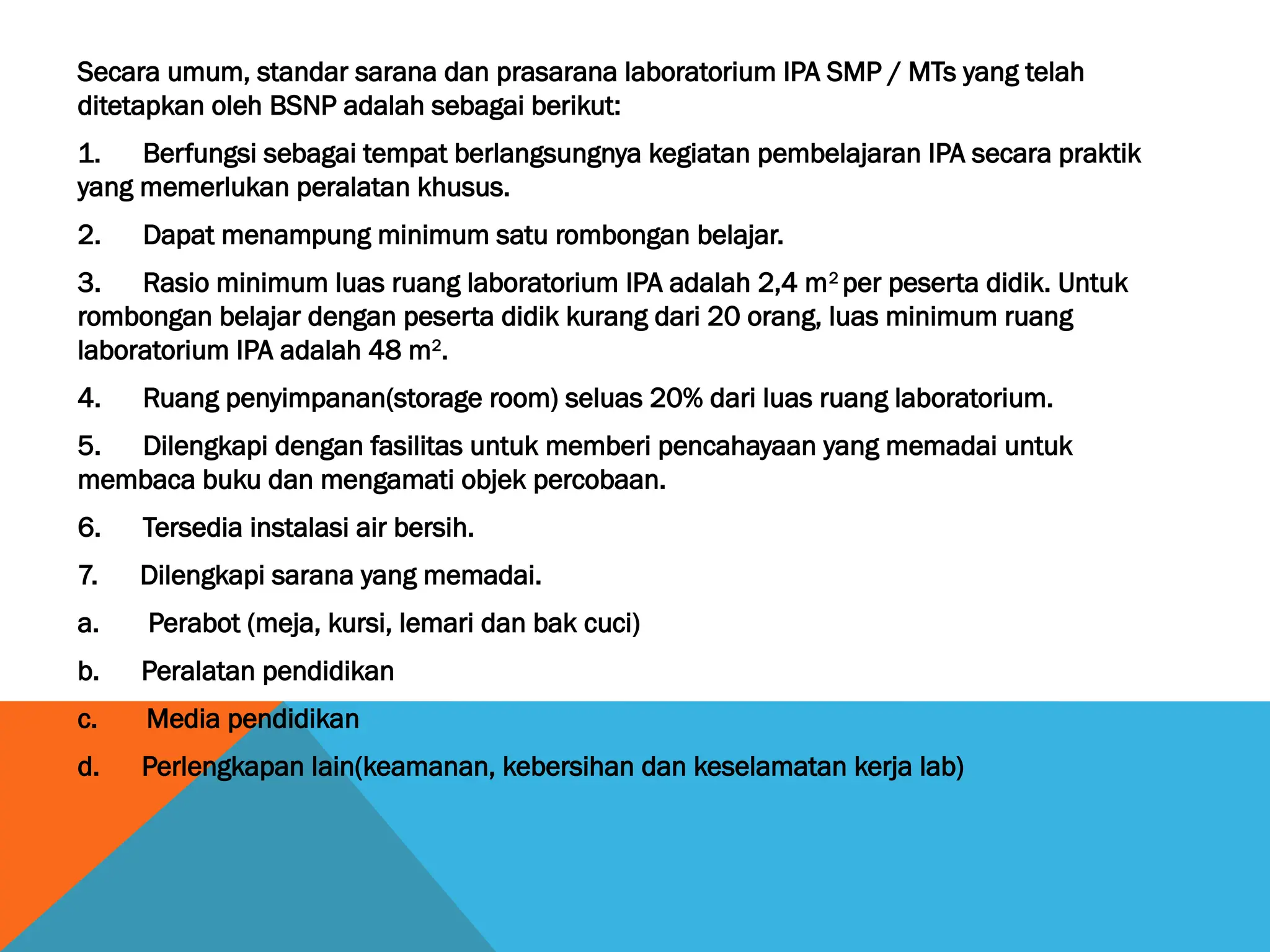 DESAIN LABORATORIUM IPA UNTUK DIGUNAKAN SEBAIKNYA | PPTX