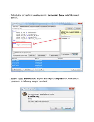 Desain laporan pada java dengan ireport & jcreator | PDF
