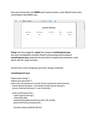 Desain laporan pada java dengan ireport & jcreator | PDF