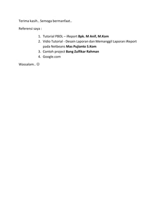 Desain laporan pada java dengan ireport & jcreator | PDF