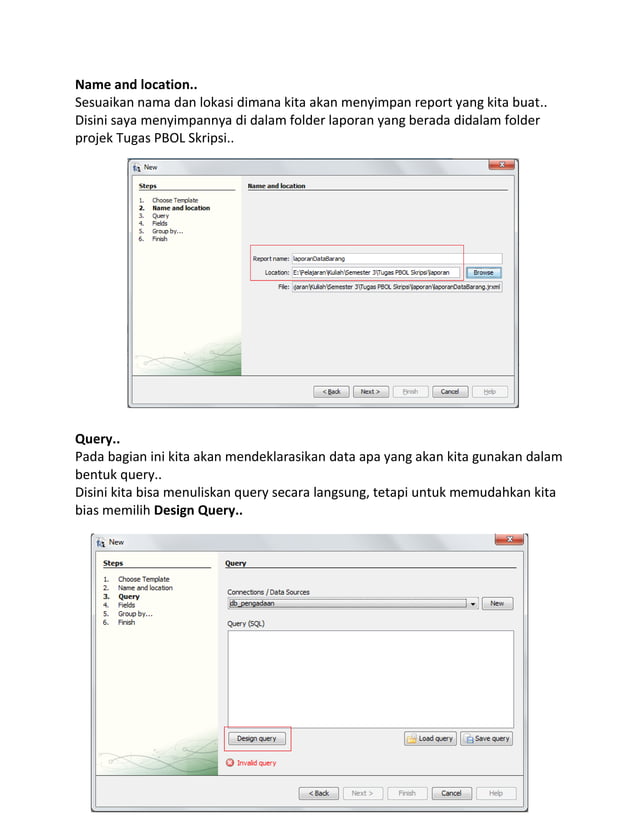Desain laporan pada java dengan ireport & jcreator | PDF