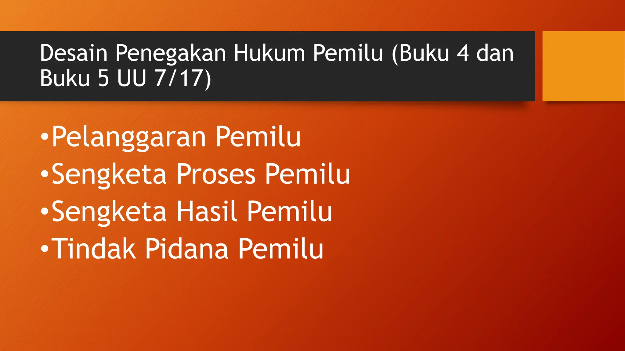 Desain Penegakan Hukum Pemilu-BAWASLU Banjarnegara | PPTX