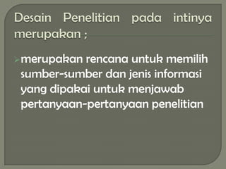 Desain penelitian | PPTX