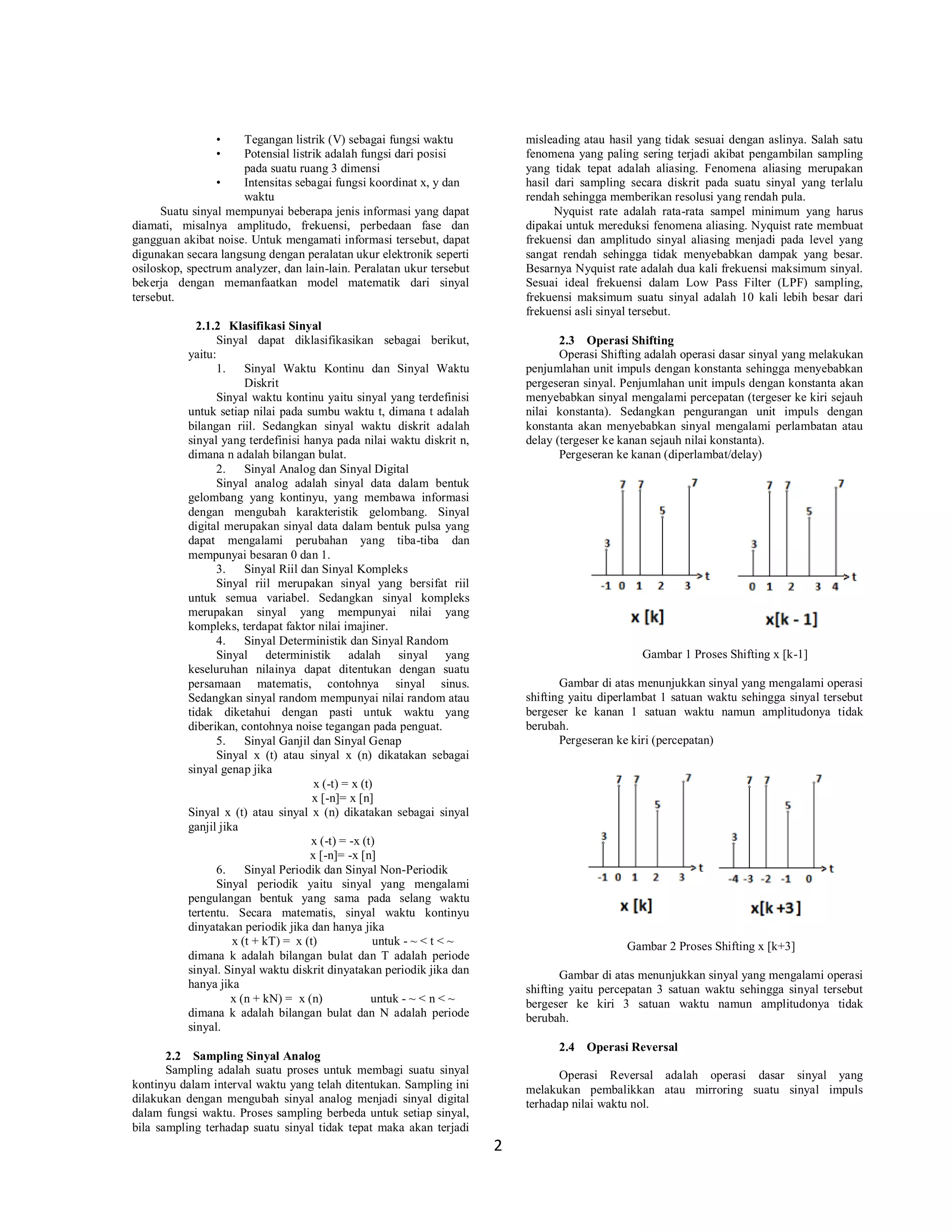 Desain program shifting dan reversing sinyal pada android device | PDF