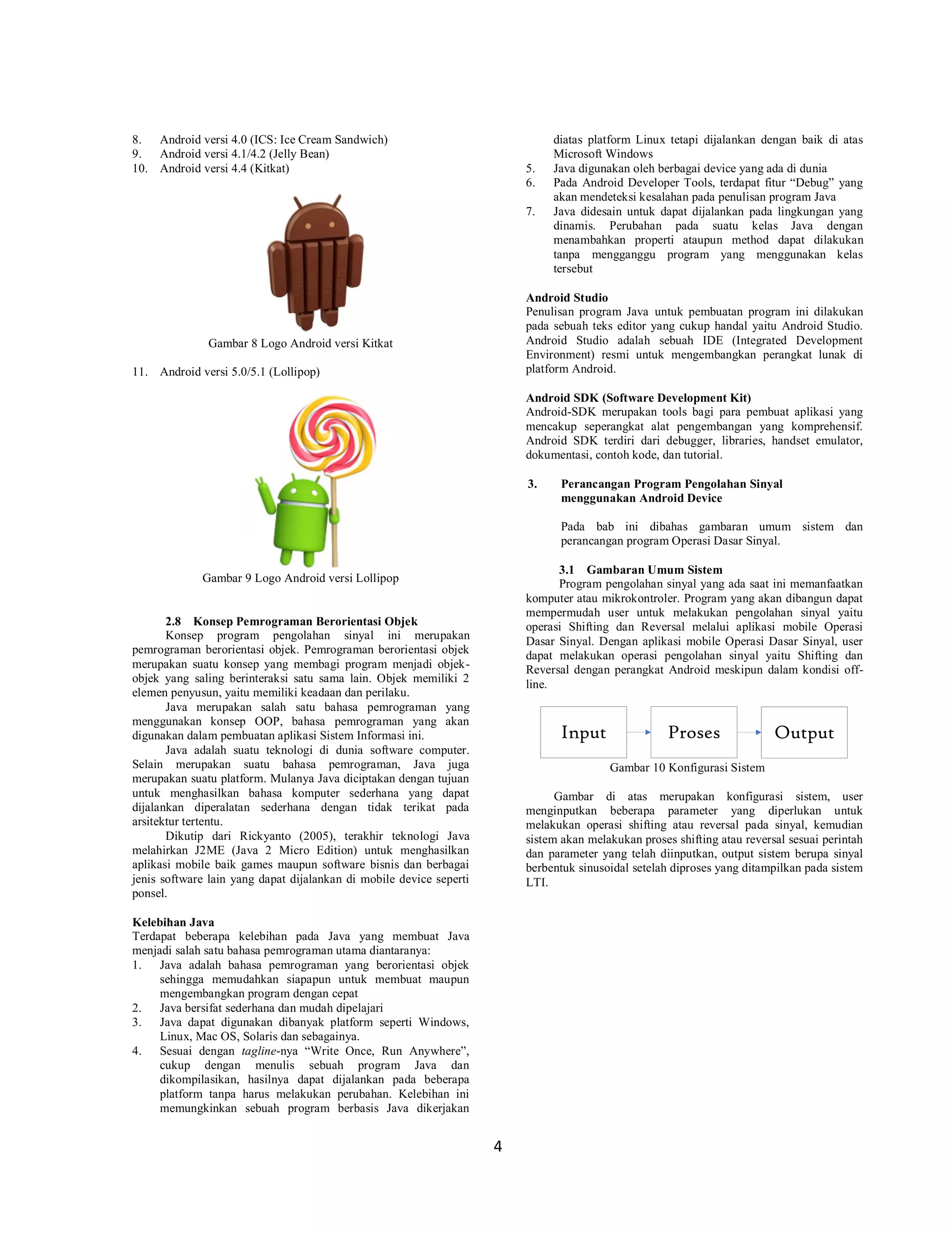 Desain program shifting dan reversing sinyal pada android device | PDF