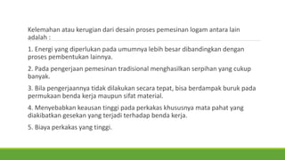 Desain proses pemesinan logam | PPTX