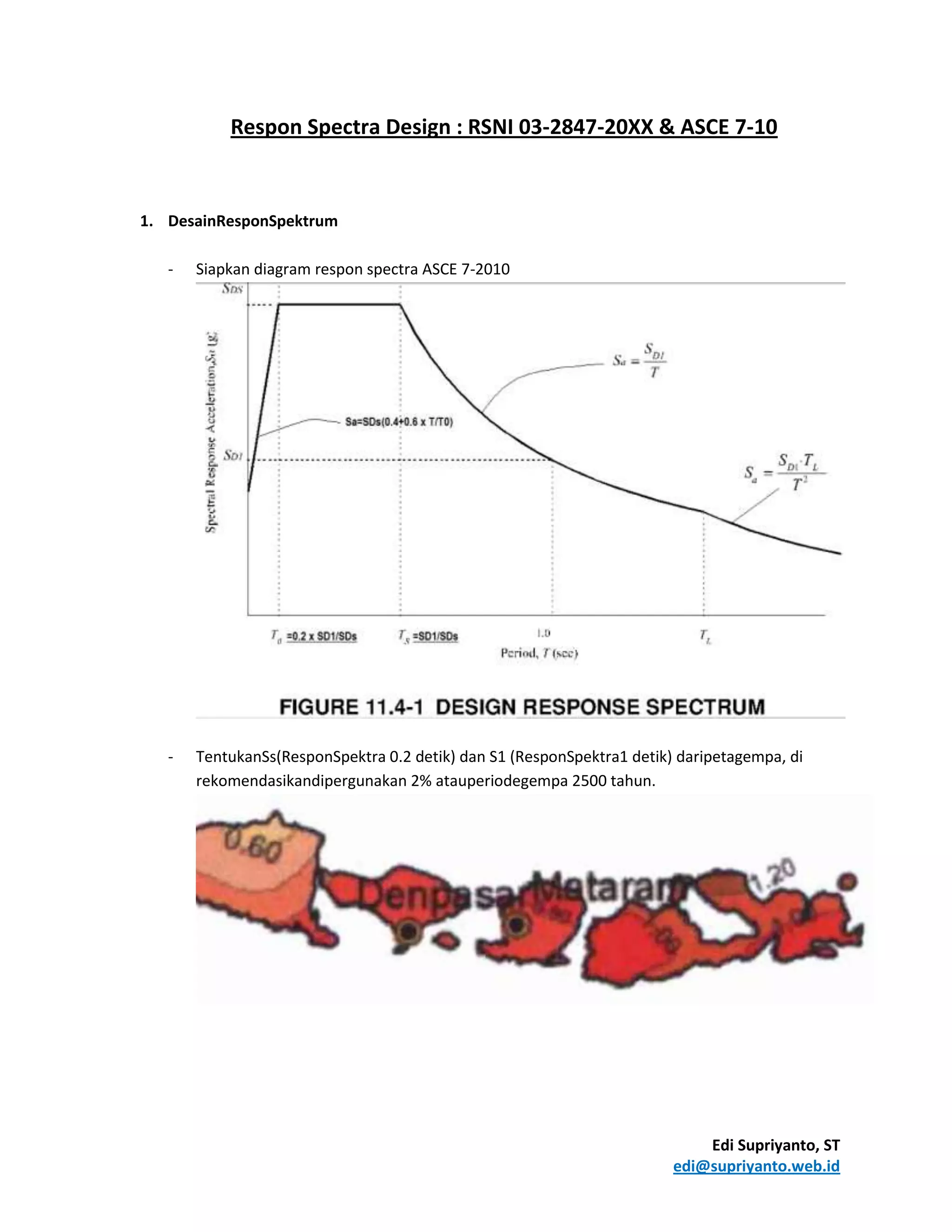 Desain respon spektrum (respon spectra design) rsni 03 2847-20 xx ...