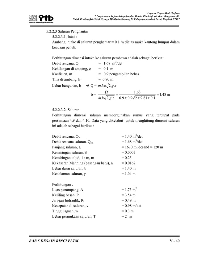 Desain rinci pltm | PDF