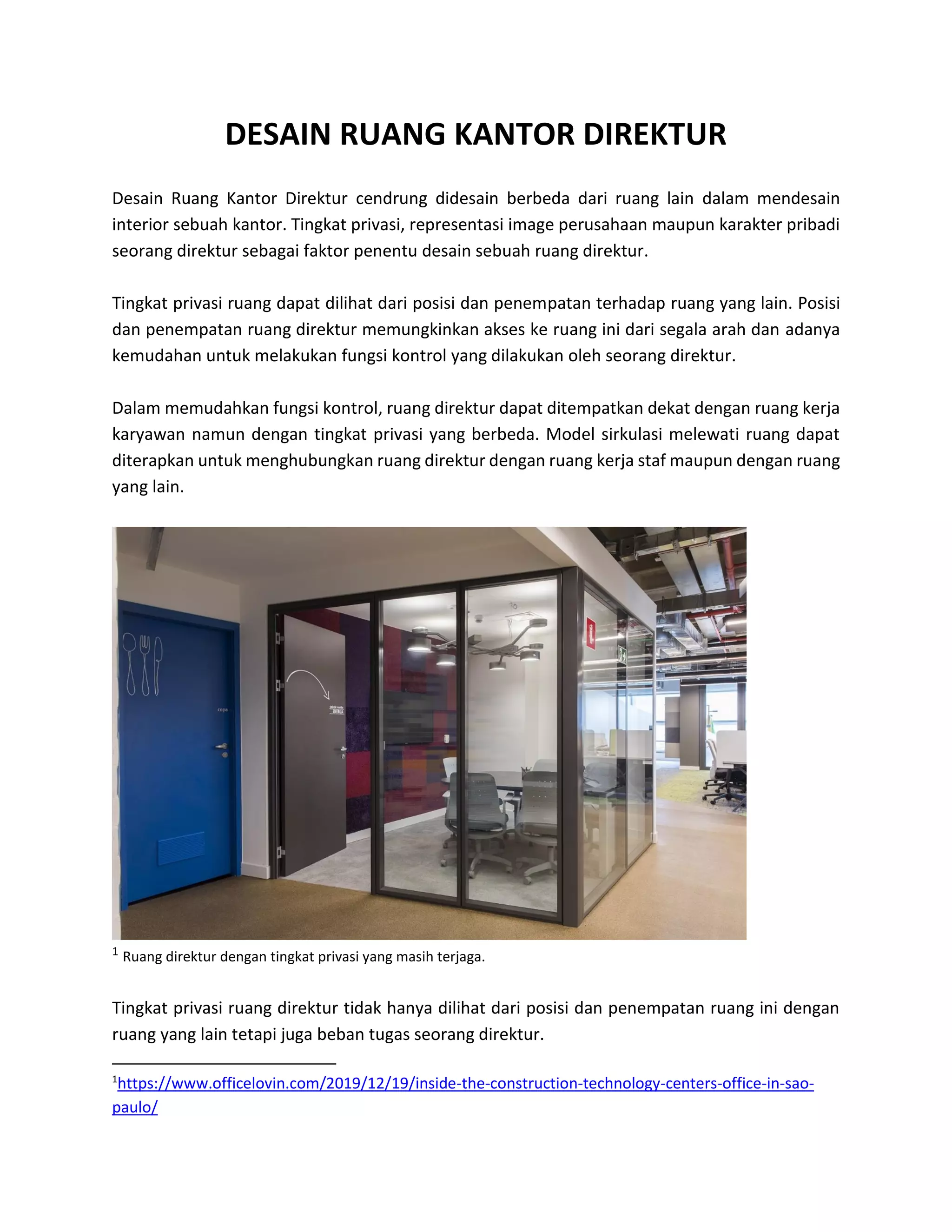 Desain ruang kantor direktur | PDF