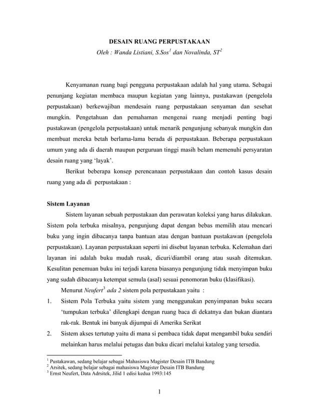 Desain ruang perpustakaan | PDF