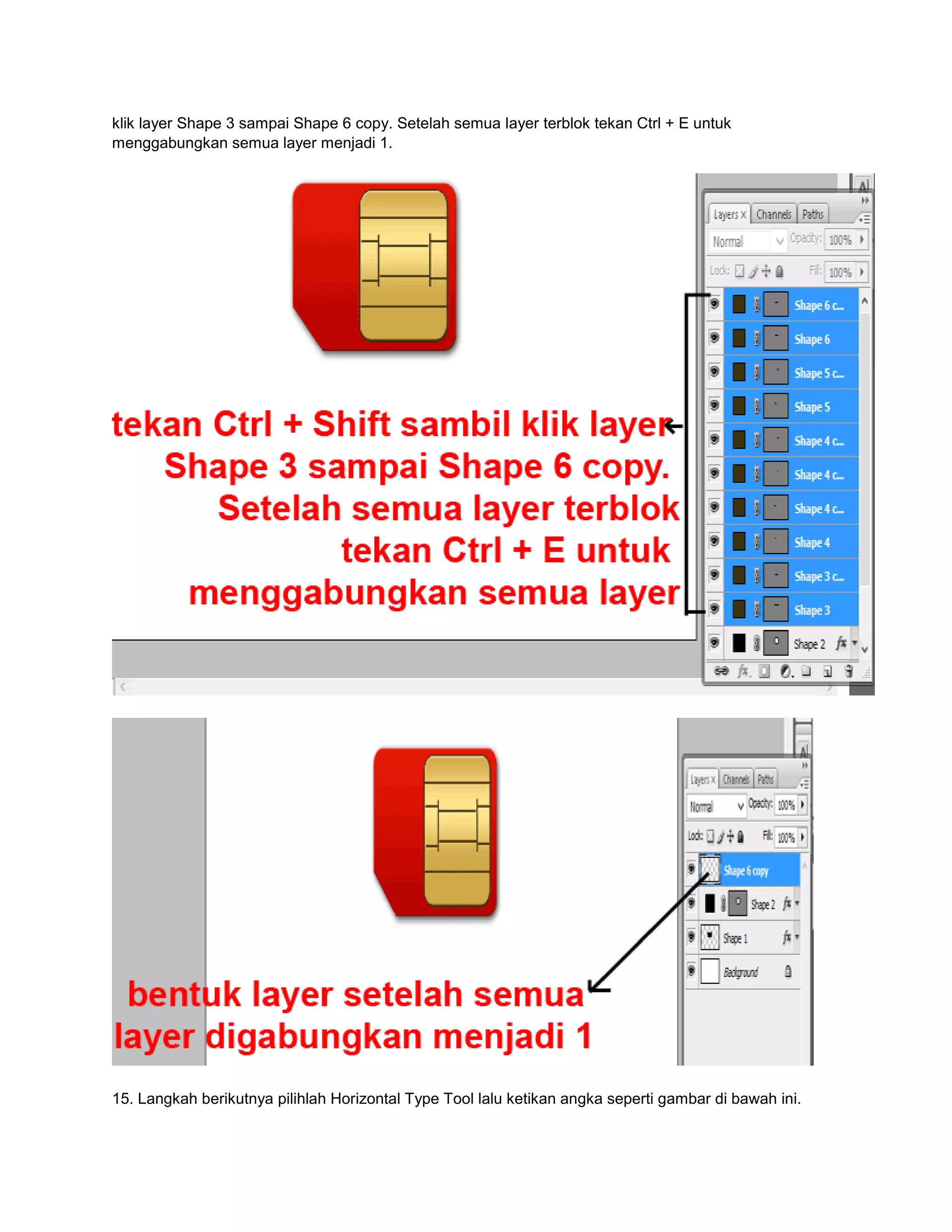 Desain sim card dengan photoshop | PDF