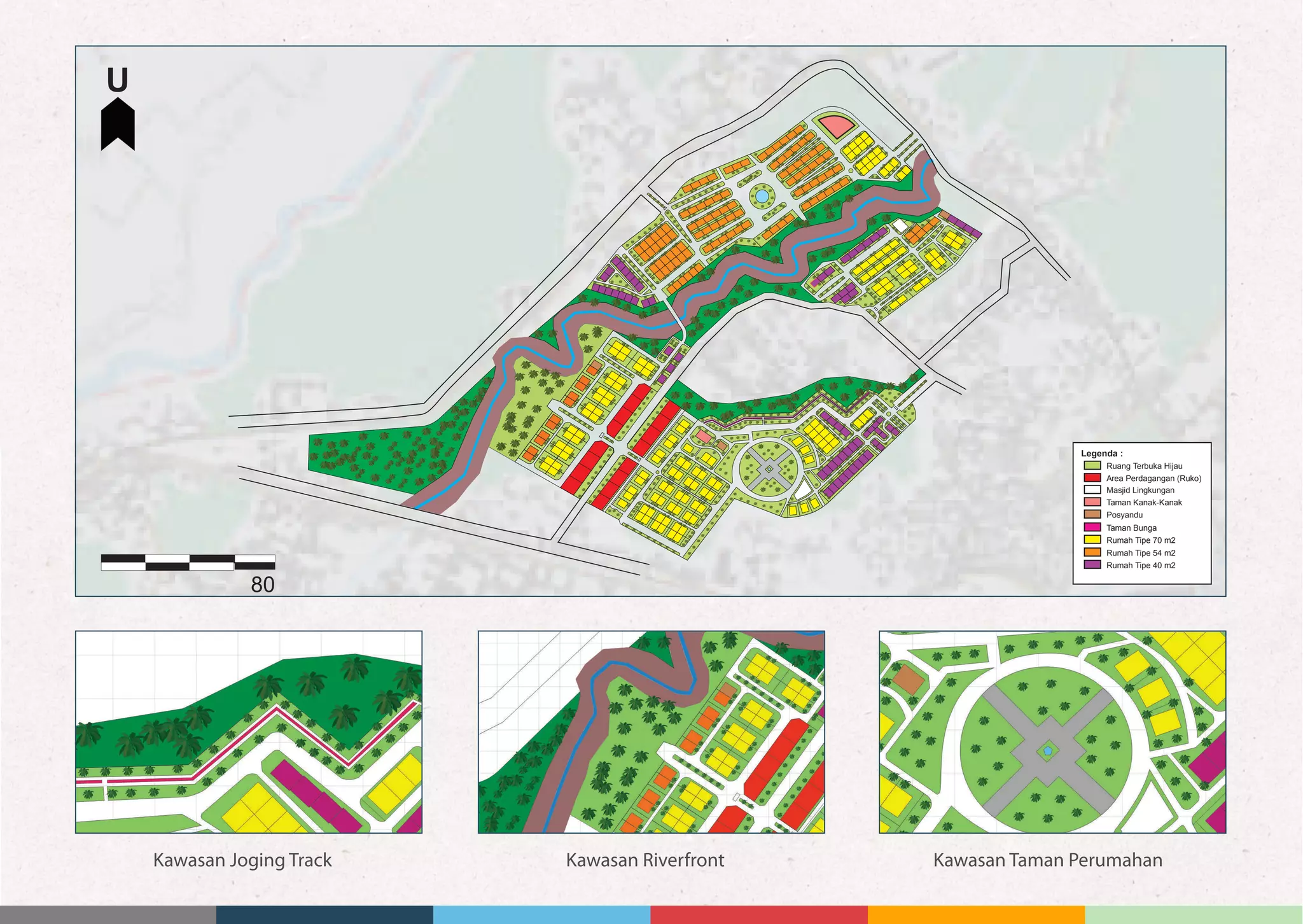Laporan Desain Site Plan Perumahan Kota Muntilan | PDF