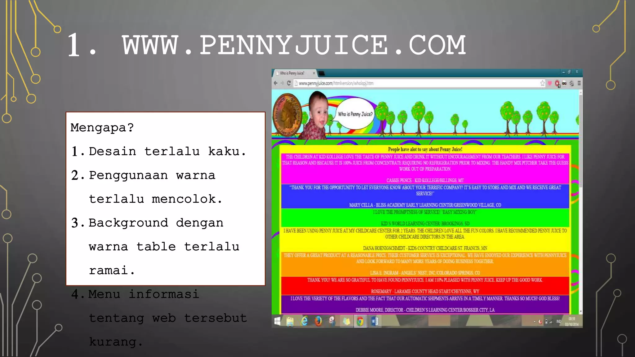 Contoh Desain Web yang Baik dan Buruk | PPTX