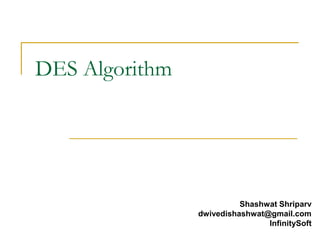 Des algorithm | PPTX